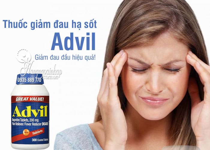 Thuốc giảm đau hạ sốt Advil của Mỹ hộp 300 viên