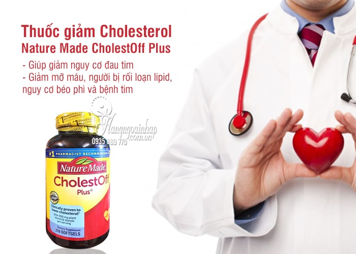 Thuốc giảm Cholesterol Nature Made CholestOff Plus 210 viên