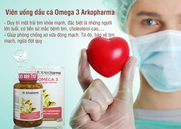Viên uống dầu cá Omega 3 Arkopharma 180 viên Pháp, giá tốt