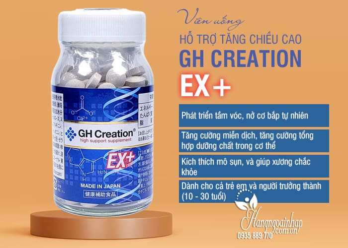 Viên uống tăng chiều cao GH Creation EX của Nhật, giá tốt