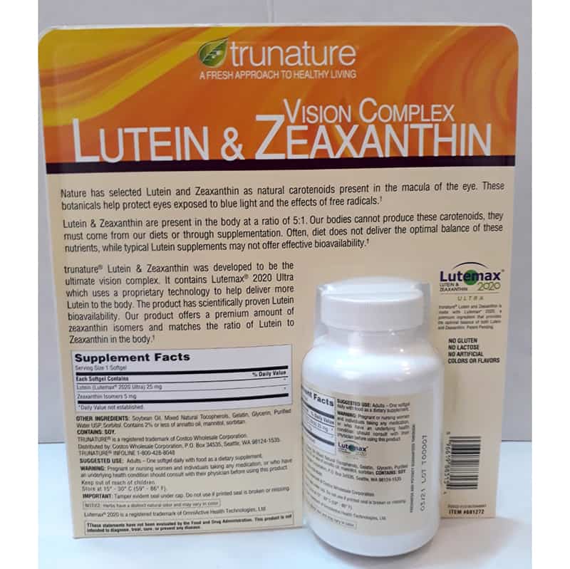 Viên bổ mắt Trunature Vision Complex Lutein & Zeaxanthin 140v