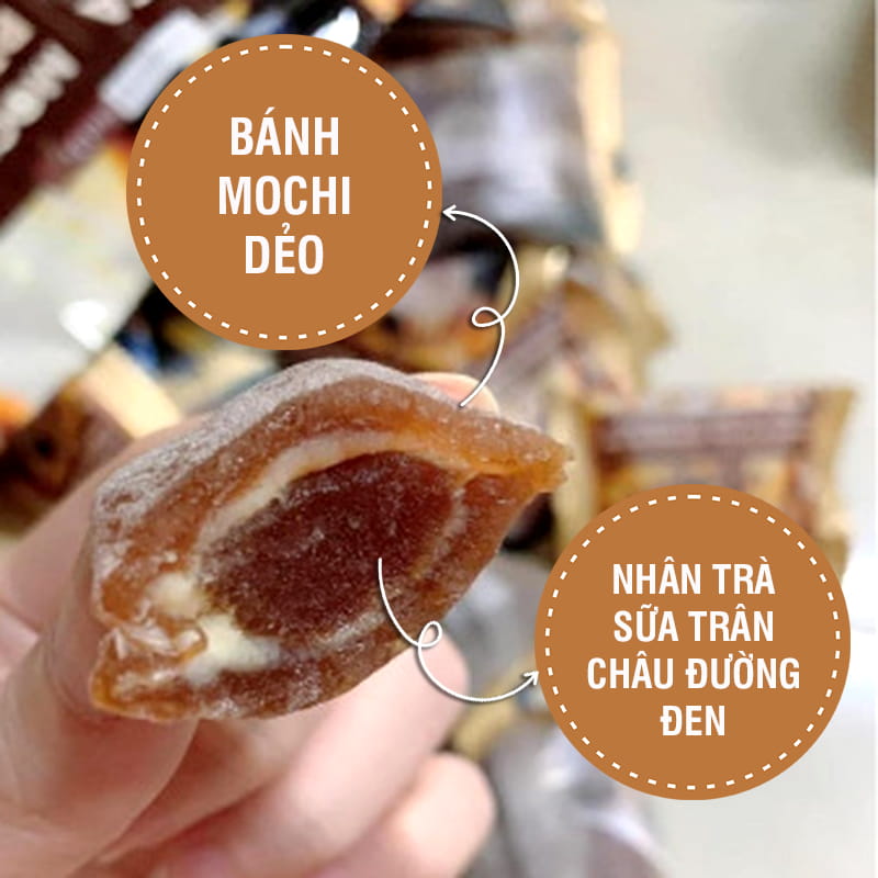 Bánh Mochi Brown Sugar Boba Milk Tea Mochi 900g Mỹ, giá tốt