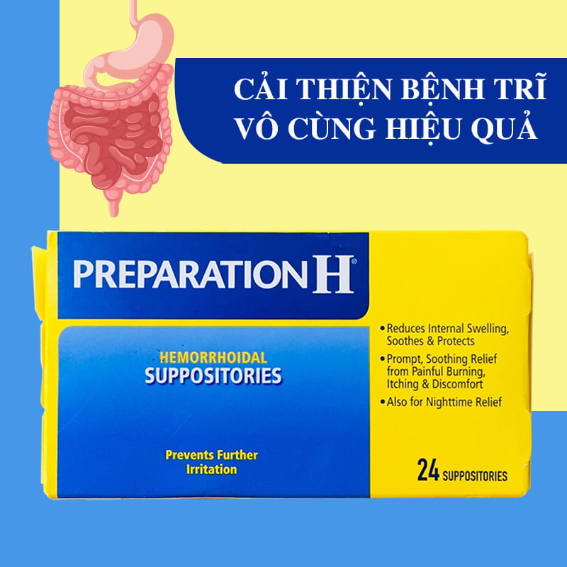 Viên đặt trĩ Preparation H 24 viên của Mỹ, giá tốt nhất