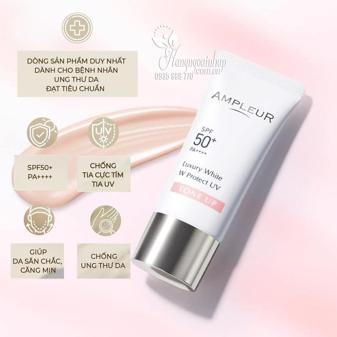 Kem chống nắng Ampleur Luxury White W Protect UV Tone Up