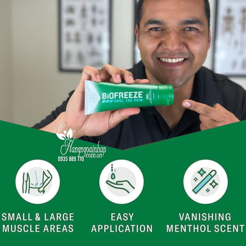 Gel lạnh xoa bóp giảm đau Biofreeze Cool The Pain 89ml