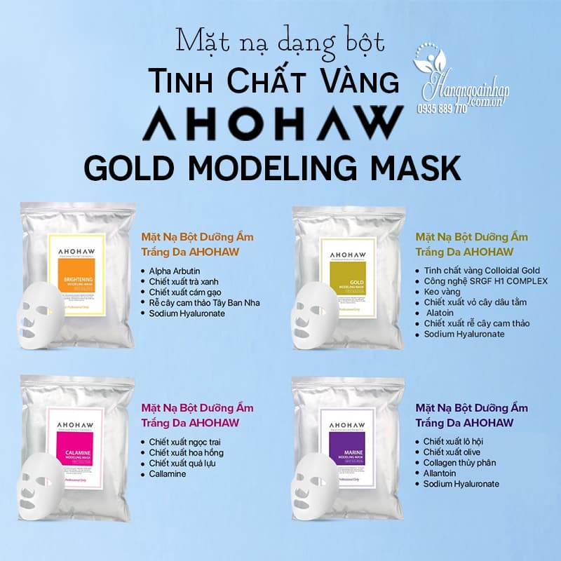 Mặt nạ tinh chất vàng Ahohaw Gold Modeling Mask dạng bột