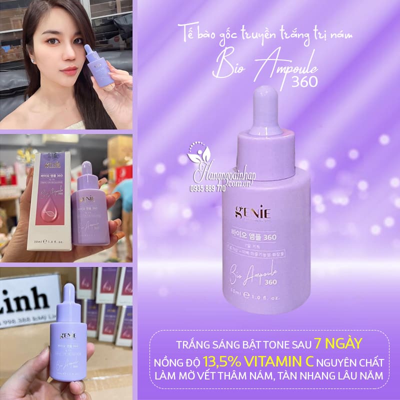 Tế bào gốc truyền trắng mờ thâm Genie Bio Ampoule 360 30ml