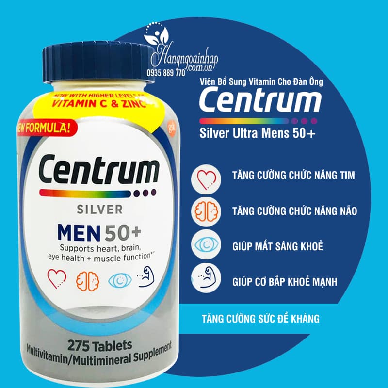 Thuốc Centrum Silver Ultra Mens 50+ 275 Viên Của Mỹ, giá tốt