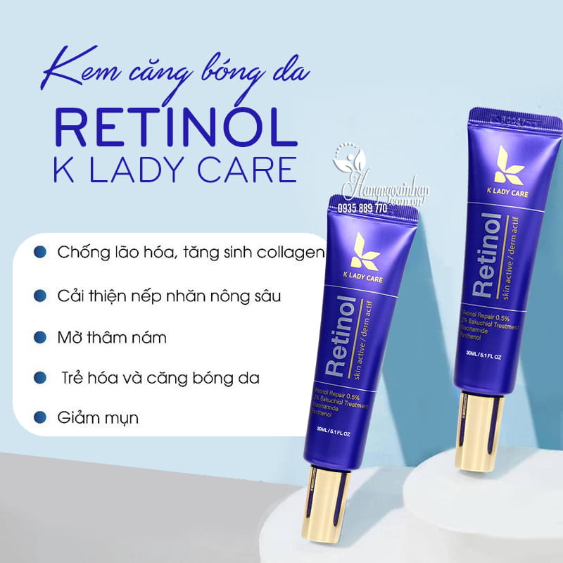 Kem Retinol K Lady Care Căng Bóng Da Của Hàn Quốc 30ml