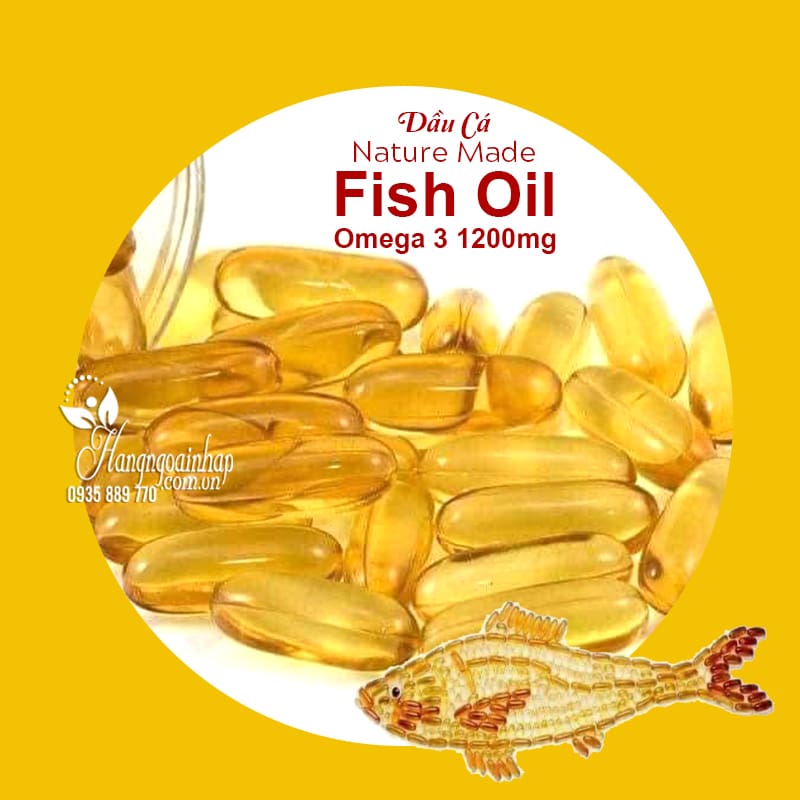 Viên uống dầu cá Nature Made Fish Oil 1200mg Omega3 360mg của Mỹ