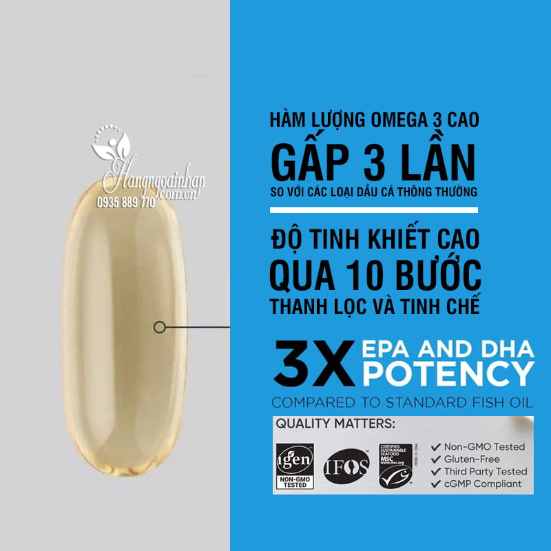 Dầu cá SR Triple Strength Omega-3 Fish Oil 150 viên của Mỹ