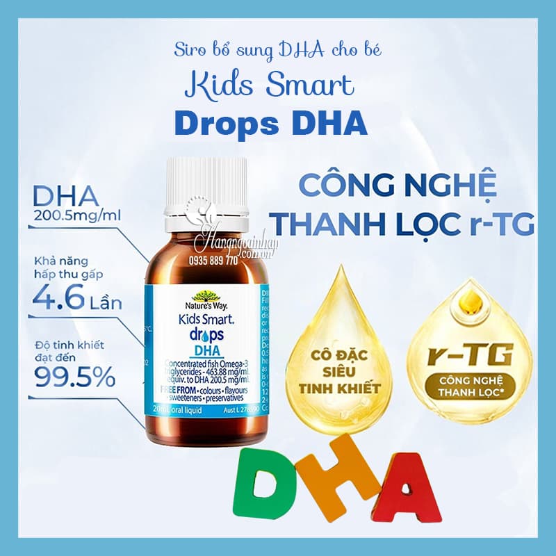 Siro bổ sung DHA cho bé Kids Smart Drops của Úc, giá tốt