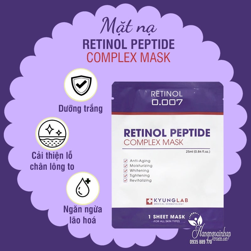 Mặt nạ Retinol Peptide Complex Mask Kyung Lab của Hàn Quốc