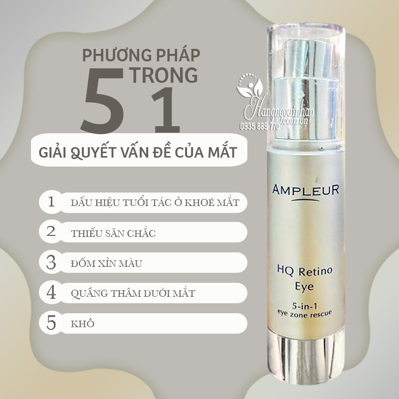 Kem mắt Ampleur HQ Retino Eye 5 in 1 của Nhật Bản 20g