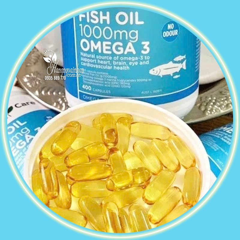 Viên uống dầu cá Fish Oil 1000mg Omega 3 Healthy Care của Úc