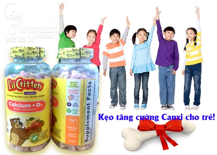 Calcium Gummy Bears With Vitamin D Kẹo Dẻo Bổ Sung Canxi Cho Bé