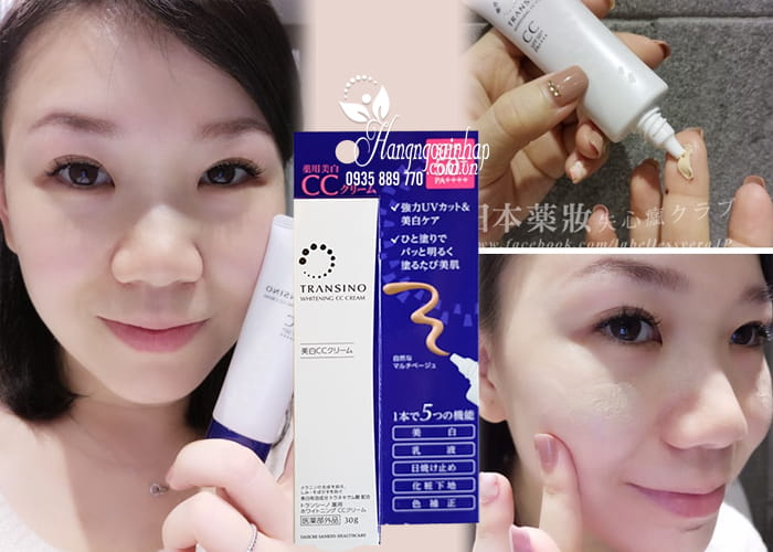 Kem trang điểm dưỡng trắng Transino Whitening CC Cream 30g