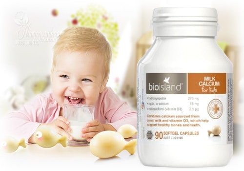 Sữa canxi cho bé bio island milk calcium for kid Úc 90 viên