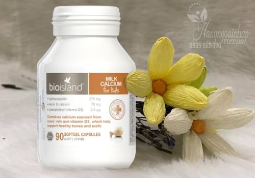 Sữa canxi cho bé bio island milk calcium for kid Úc 90 viên