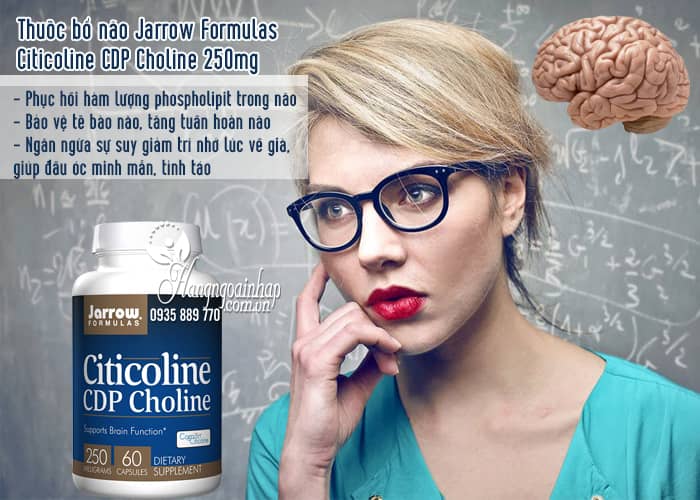 Thuốc bổ não Jarrow Formulas Citicoline CDP Choline 250mg